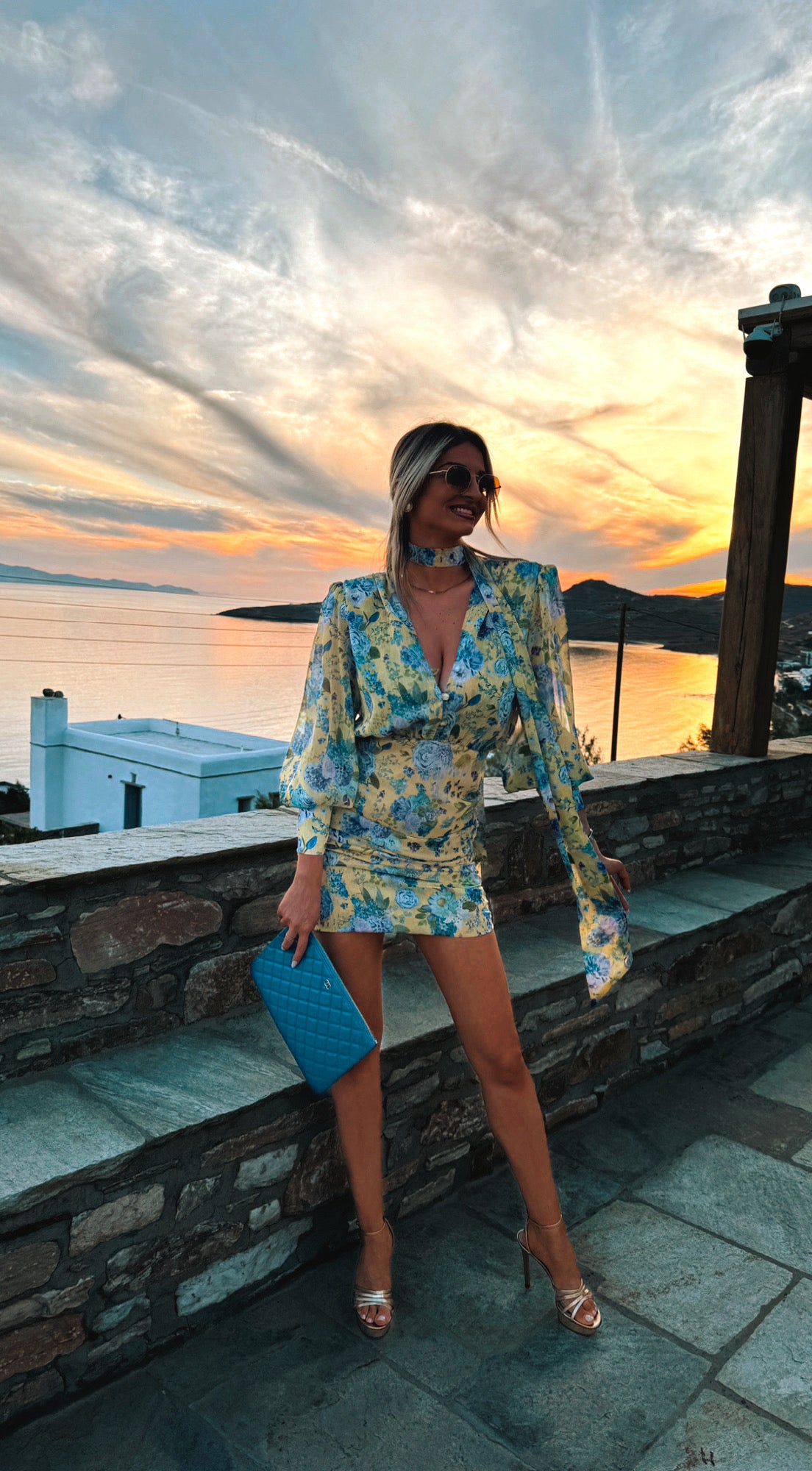 MAYA MINI DRESS WITH GOLD DETAILS – Eveleya